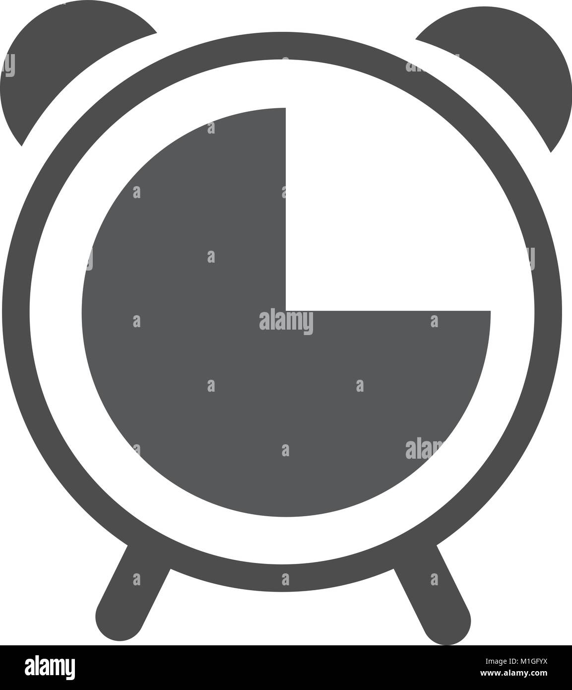 Alarm clock line icon, outline and filled vector sign, linear and full ...