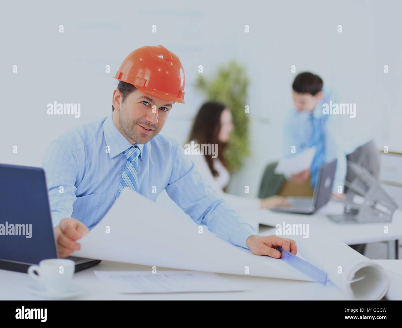 Portrait of an architect in the office Stock Photo - Alamy