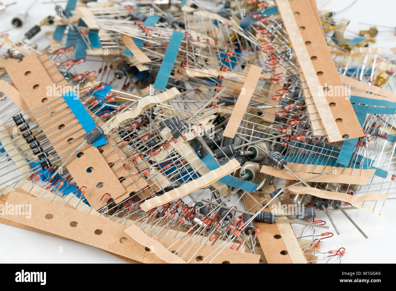 different radio electronic components Stock Photo - Alamy