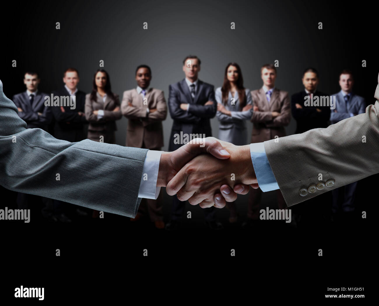 handshake isolated on business background Stock Photo - Alamy