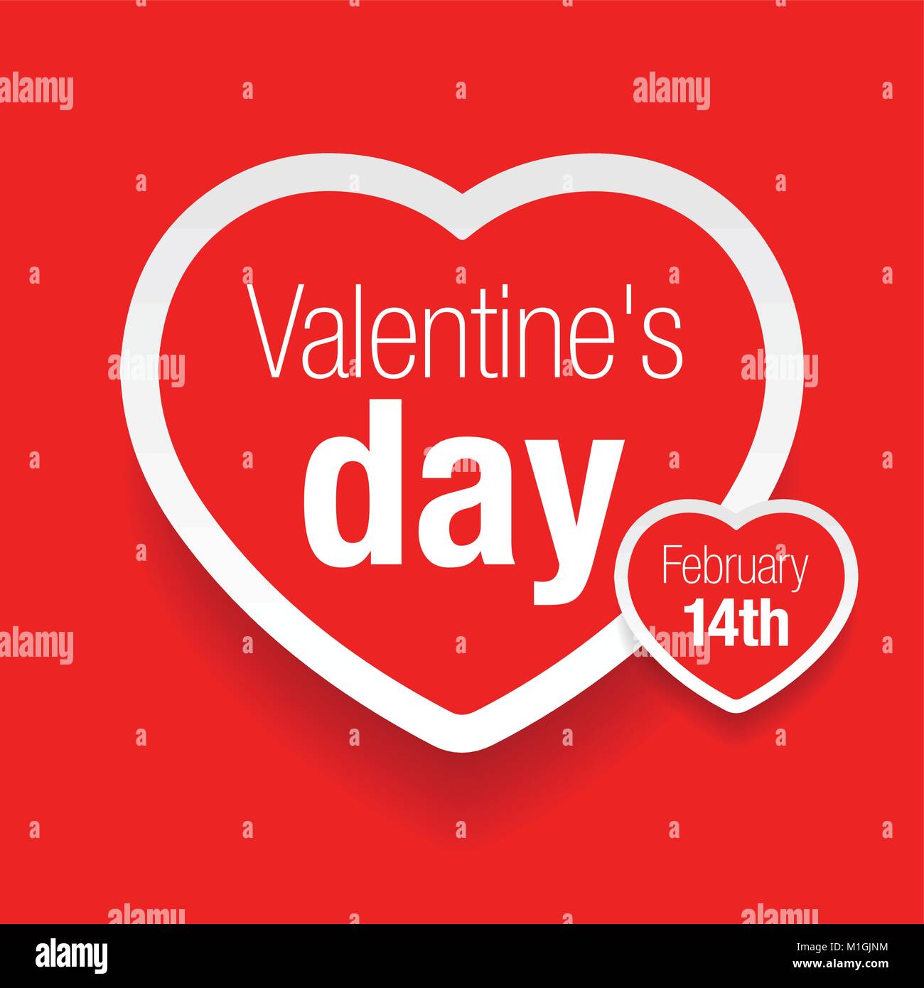 Happy valentines day text red Stock Vector Images - Alamy