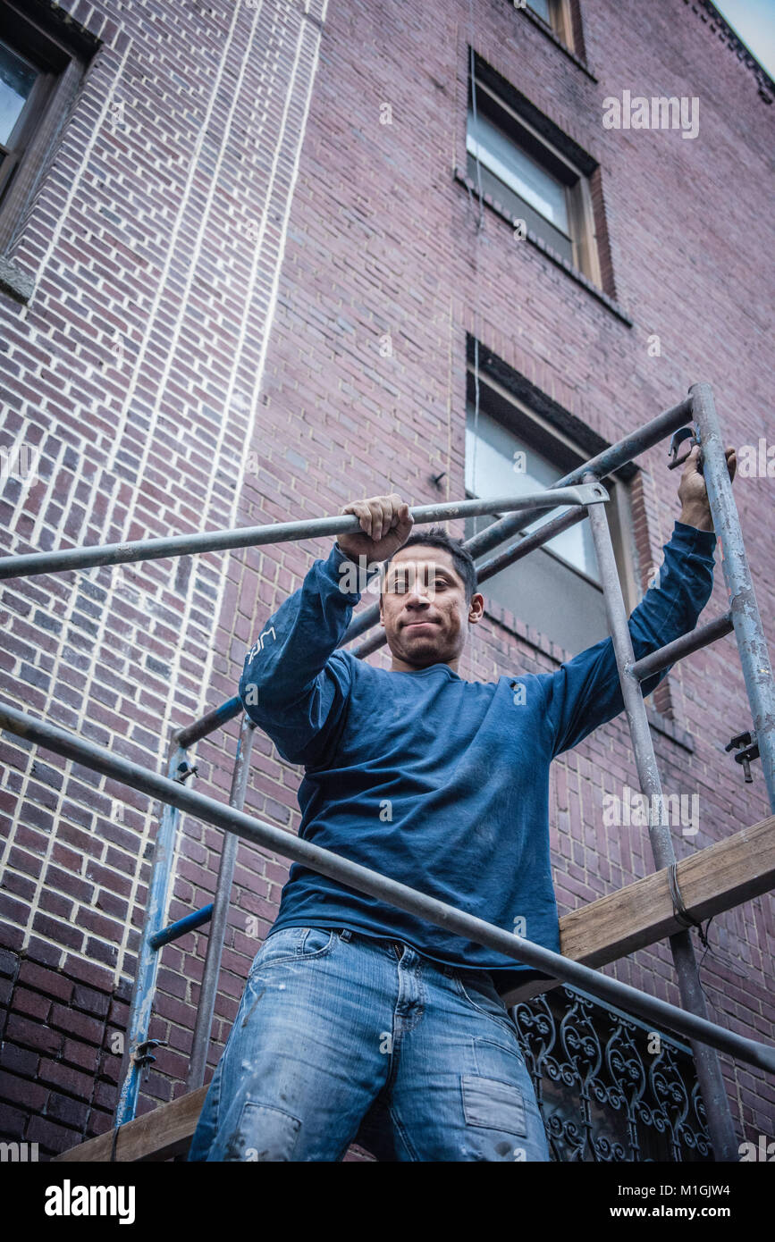 Construction workers, tools and equipment Stock Photo - Alamy