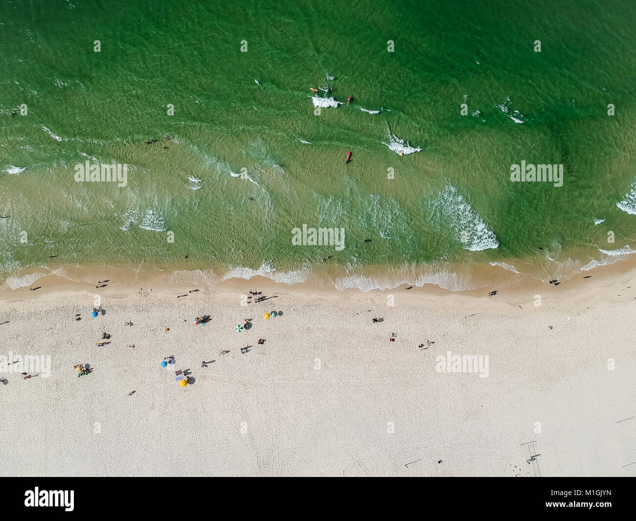 Drone photo of Barra da Tijuca beach, Rio de Janeiro, Brazil. We can ...