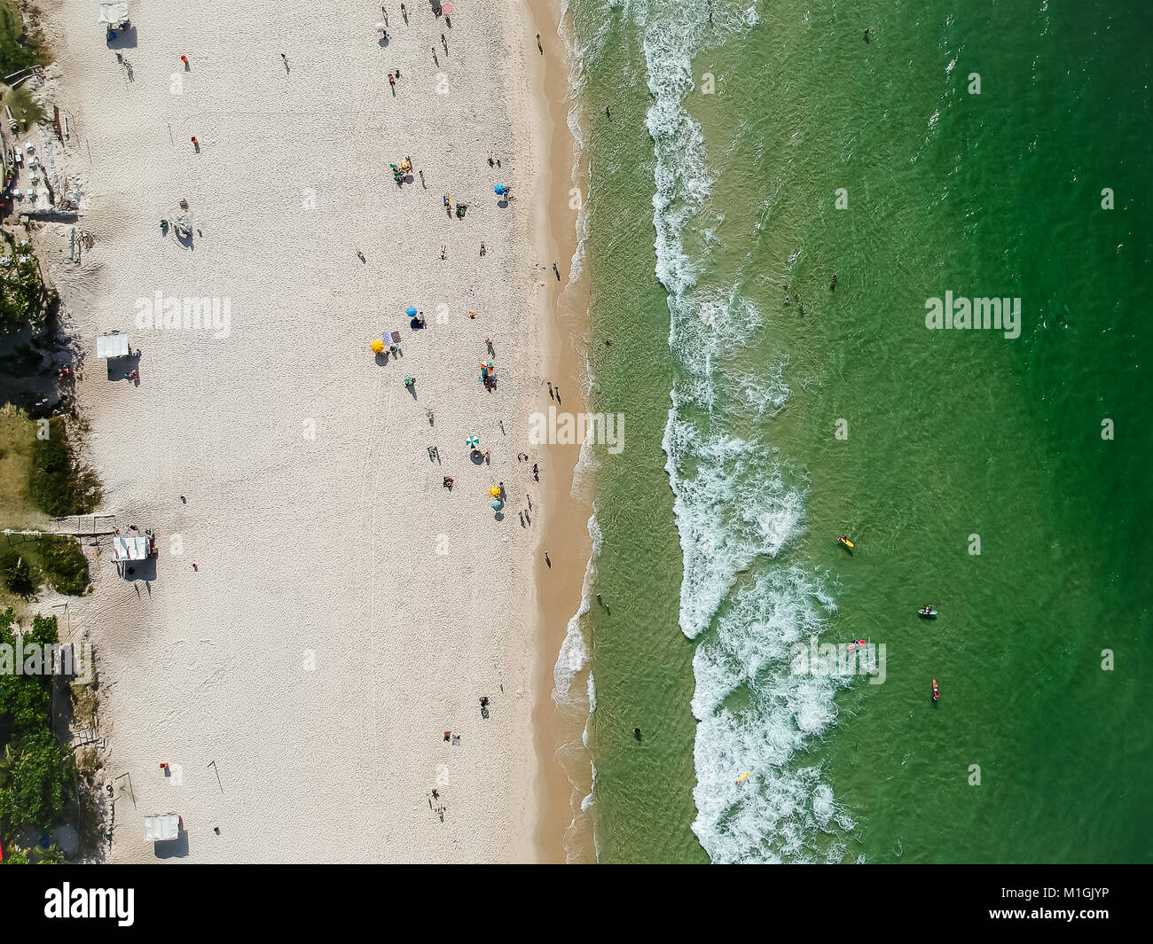 Drone photo of Barra da Tijuca beach, Rio de Janeiro, Brazil. We can ...