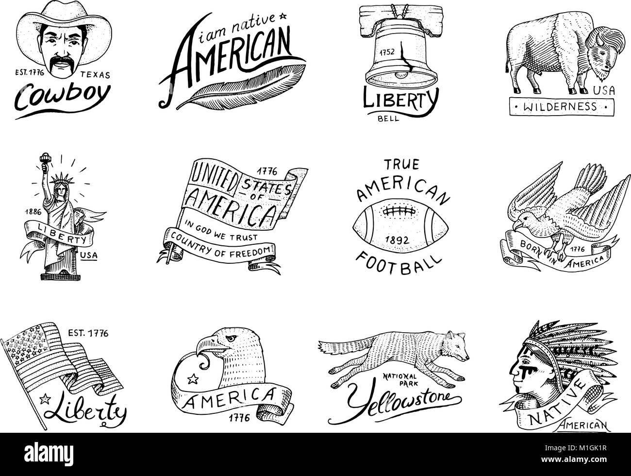 Native american indian buffalo hunting Cut Out Stock Images & Pictures ...