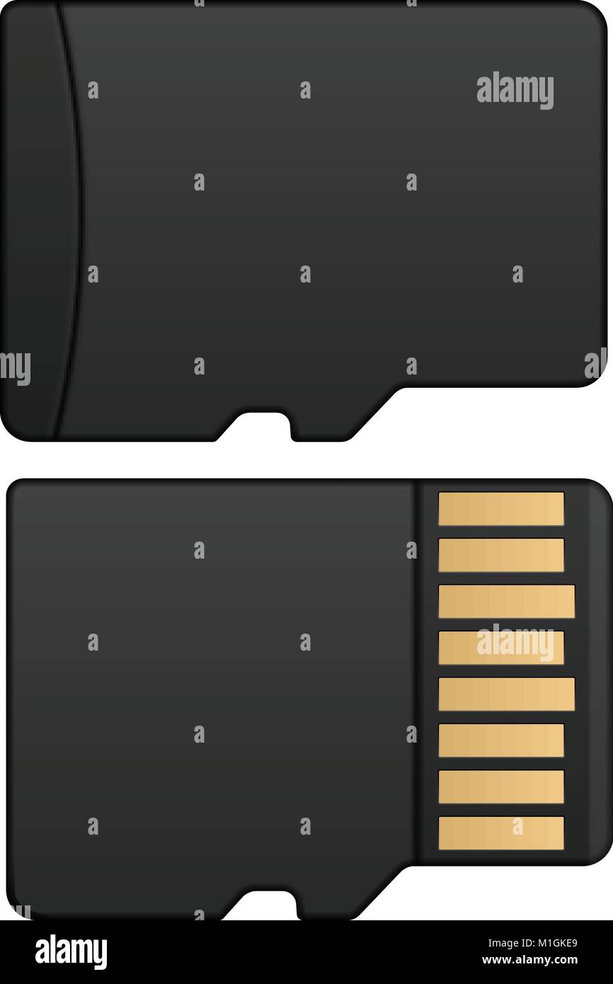 Memory card on a white background. Vector illustration Stock Vector ...