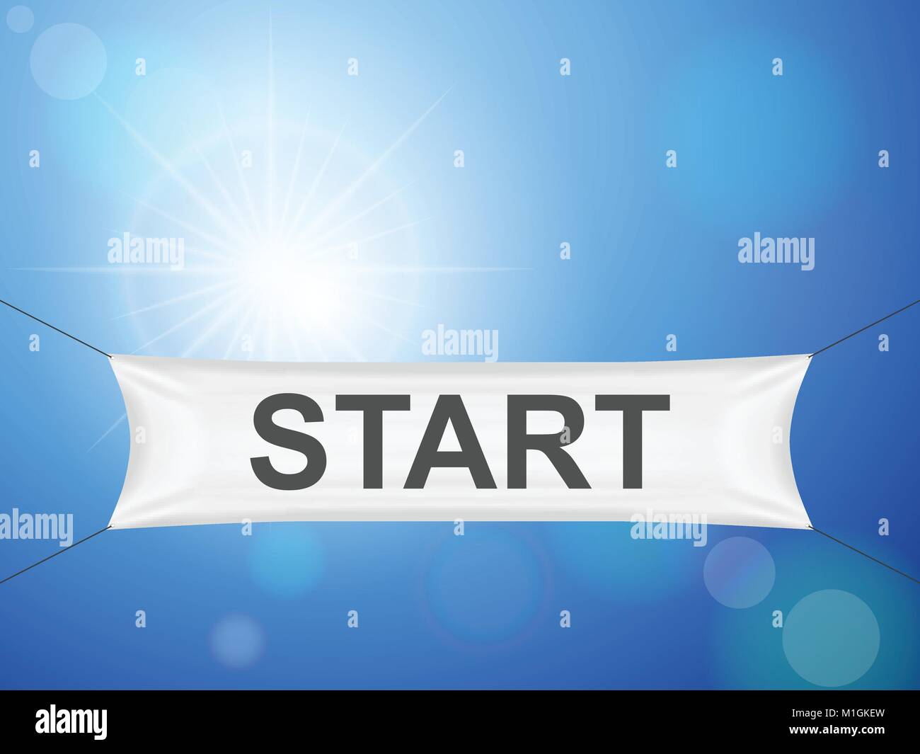 Start banner on a sky background Stock Vector Image & Art - Alamy