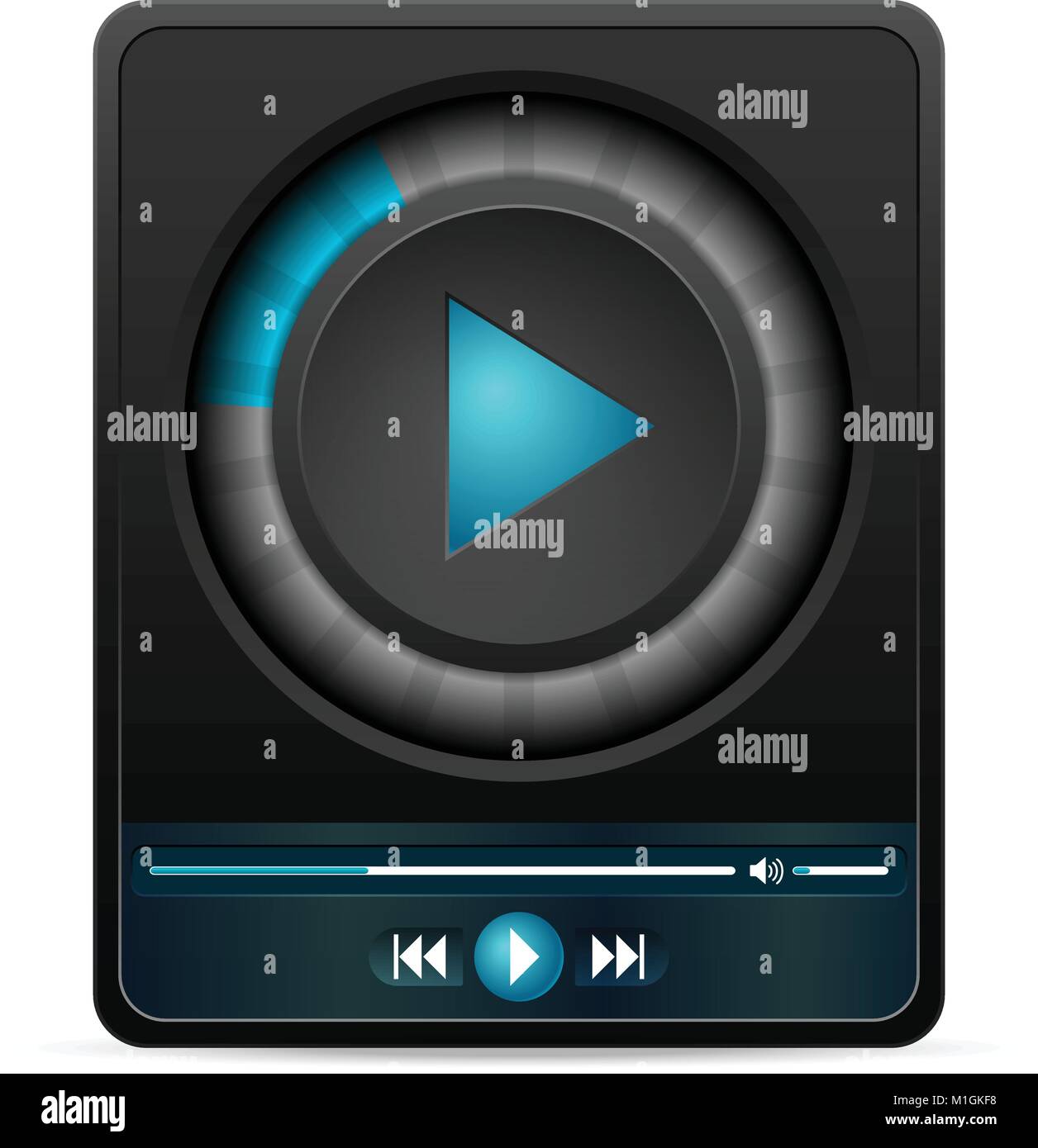 Video player on a white background Stock Vector Image & Art - Alamy