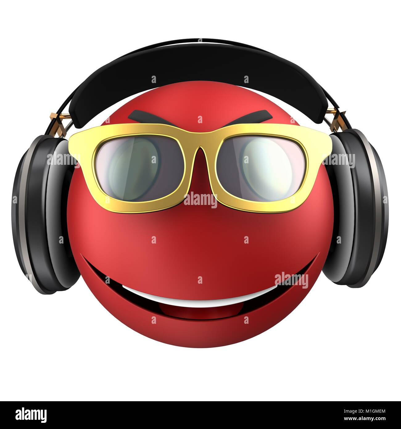 Smiley Face With Headphones And Sunglasses
