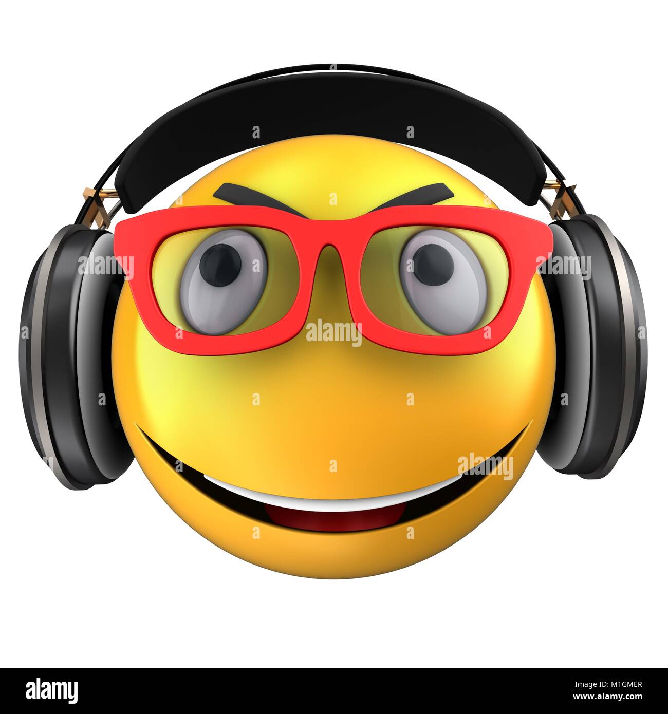 Smiley Face With Headphones