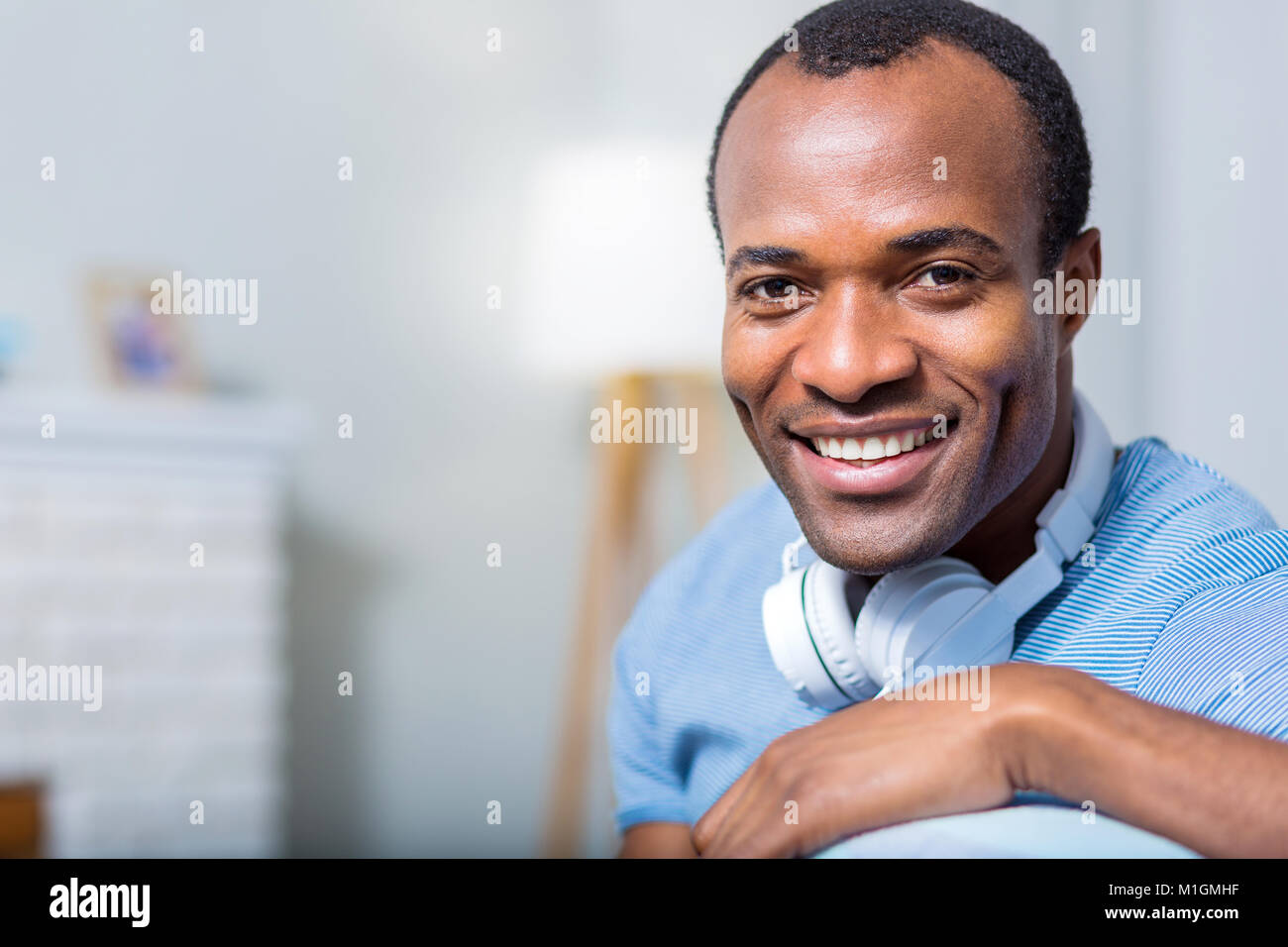Portrait of cheerful happy man Stock Photo - Alamy