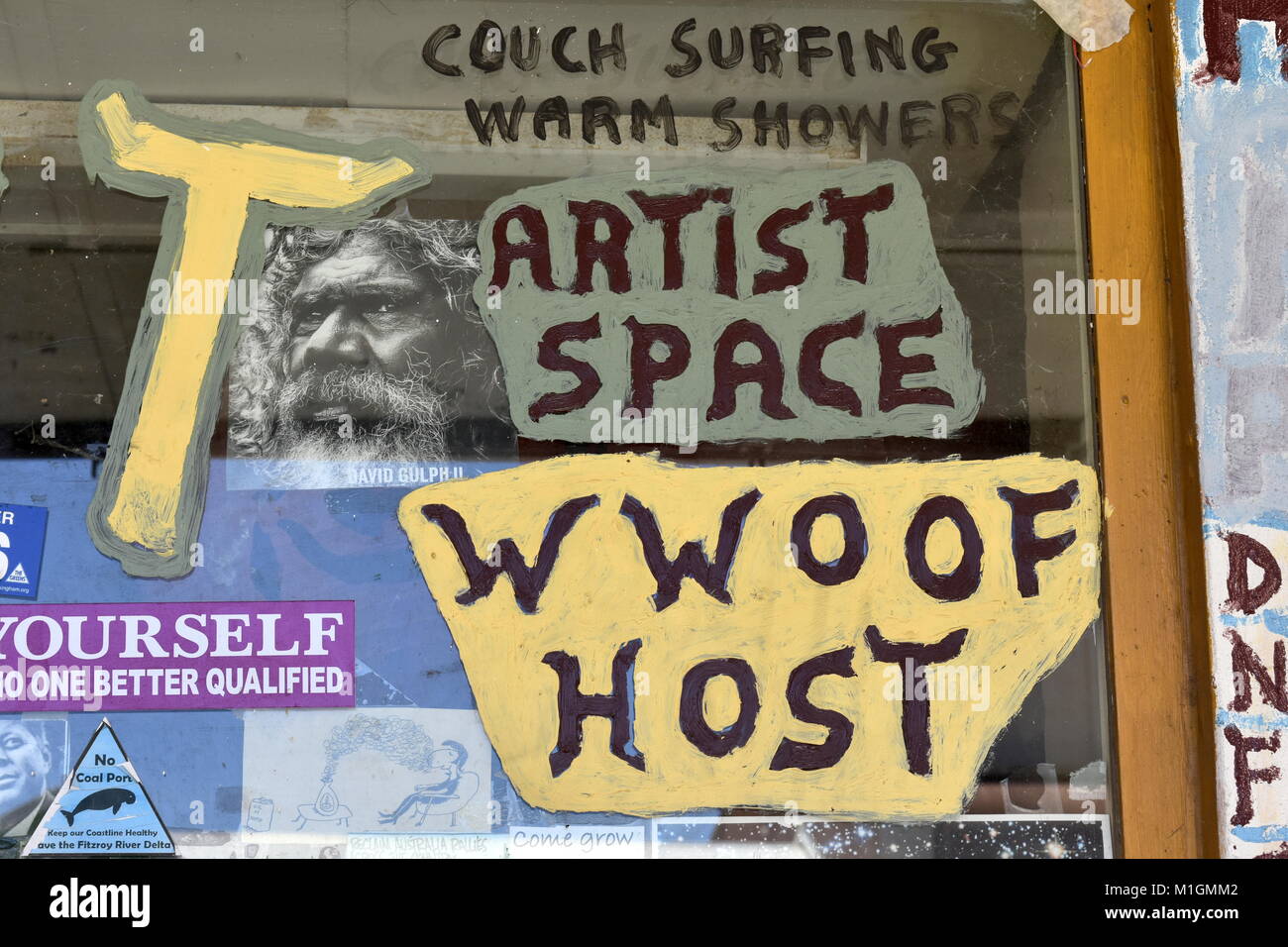 CONTROVERSIAL GRAFFITI IN SHOP WINDOW Stock Photo - Alamy