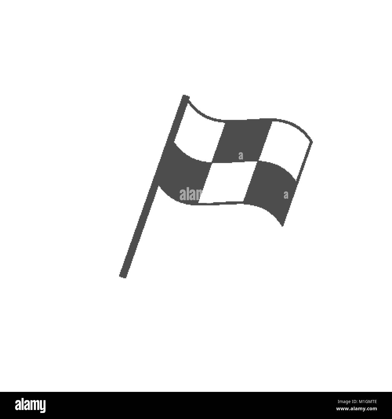 Finish flag icon. Checkered finish sign illustration Stock Vector Image & Art - Alamy