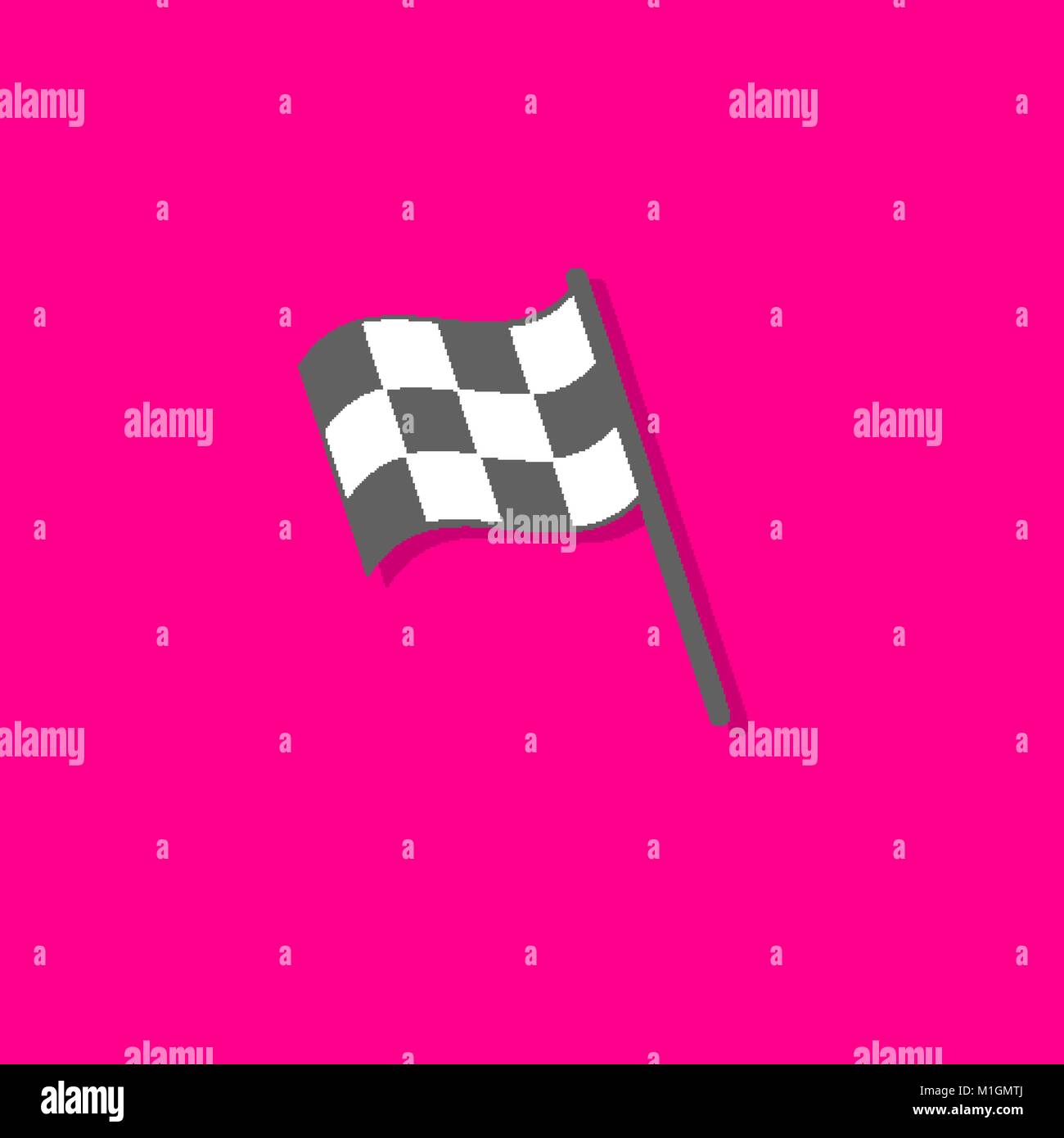 Finish flag icon. Checkered finish sign illustration Stock Vector Image ...