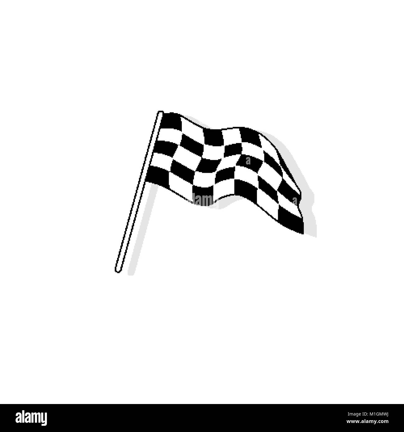 Finish flag icon. Checkered finish sign illustration Stock Vector Image ...