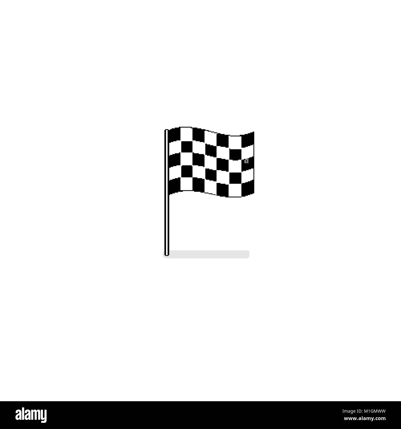 Finish flag icon. Checkered finish sign illustration Stock Vector Image & Art - Alamy
