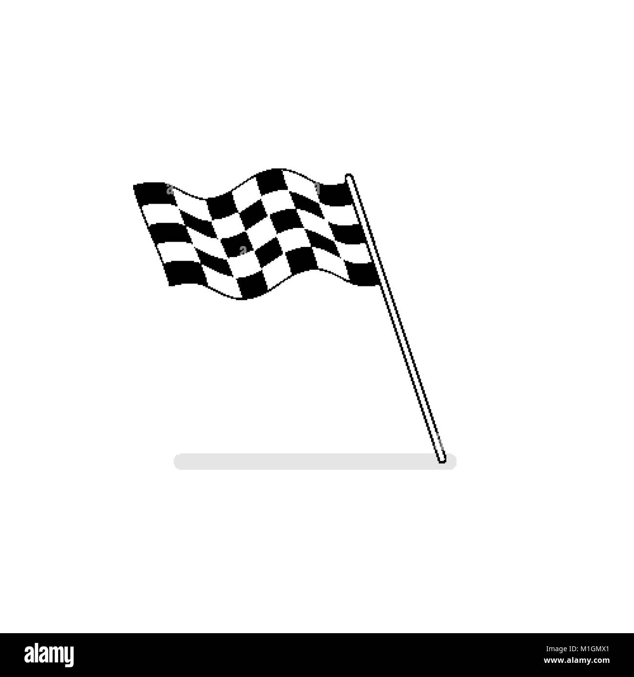 Finish flag icon. Checkered finish sign illustration Stock Vector Image & Art - Alamy