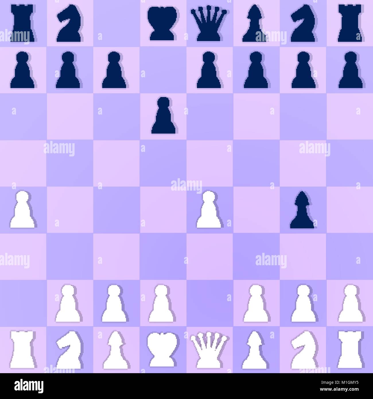 Mate situation in chess. Checkmate setup illustration Stock Vector ...