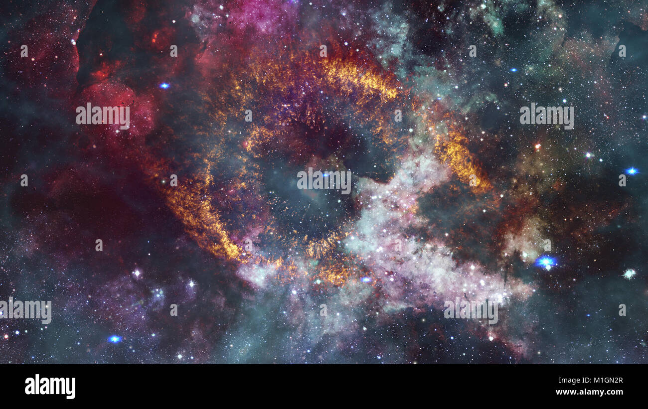 Deep space multicolor nebula stars and galaxies. Elements of this image ...