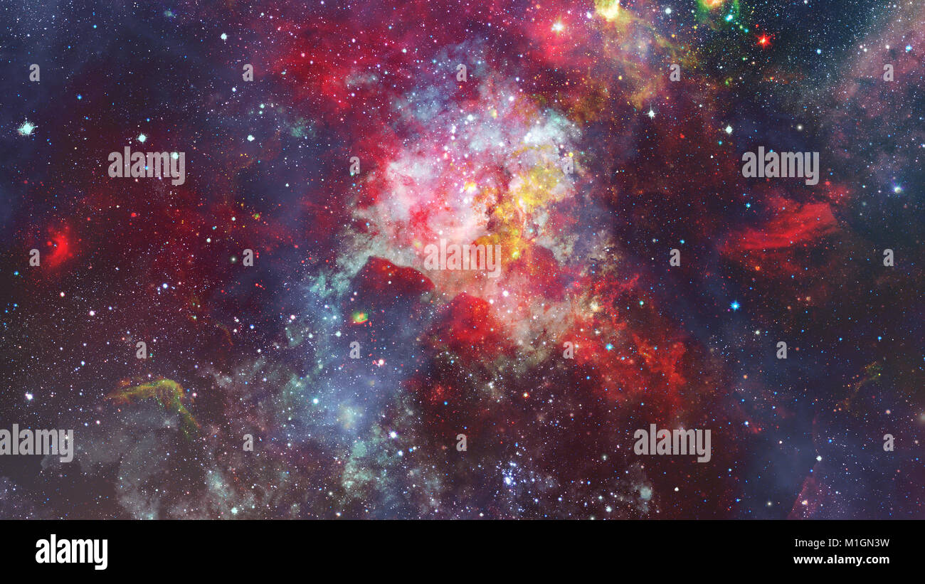 Group of bright massive stars in the nebula. Elements of this image ...