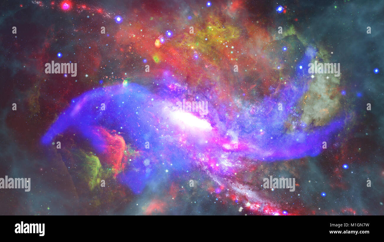 Nebula and galaxy in space. Elements of this image furnished by NASA ...