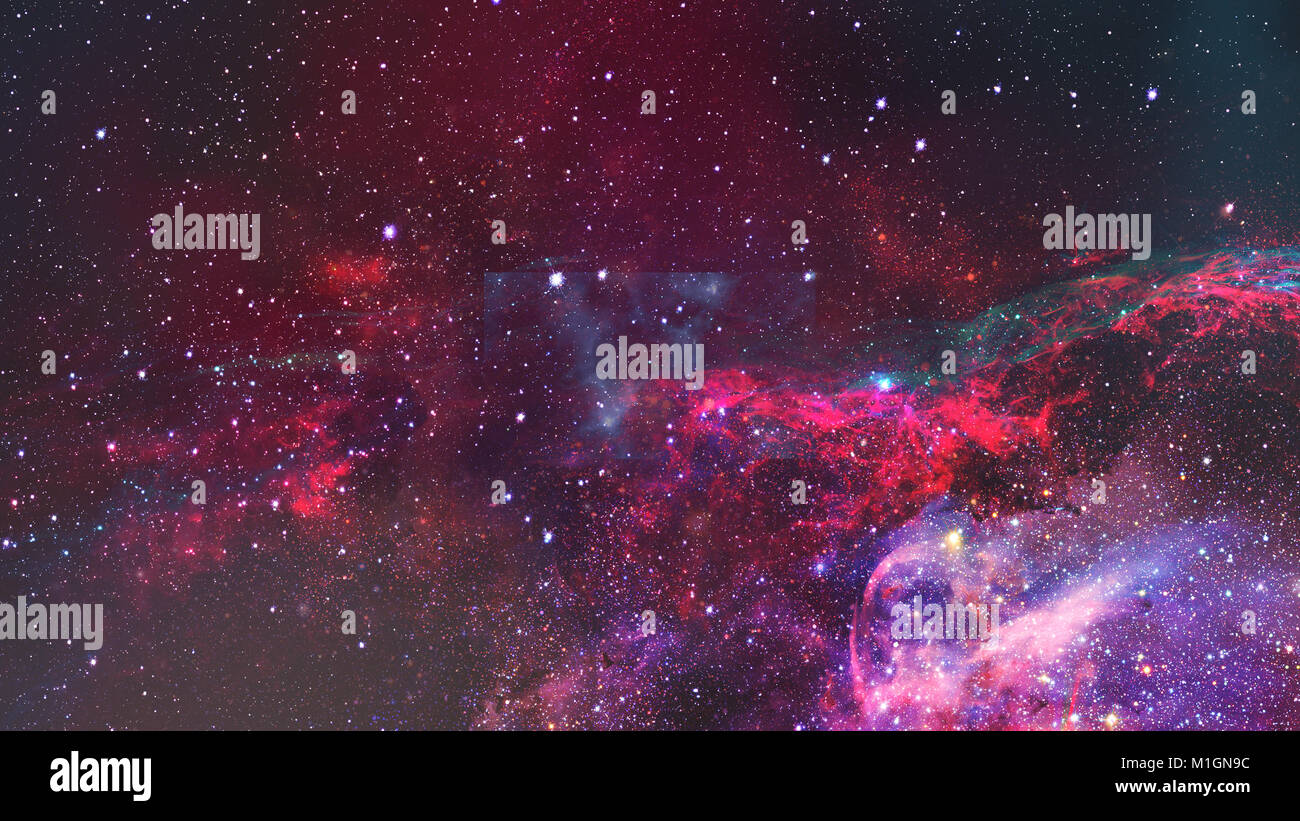 Abstract scientific background - galaxy and nebula in space. Elements ...