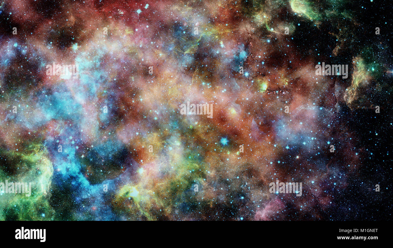 Galaxy and nebula. Elements of this Image Furnished by NASA Stock Photo ...
