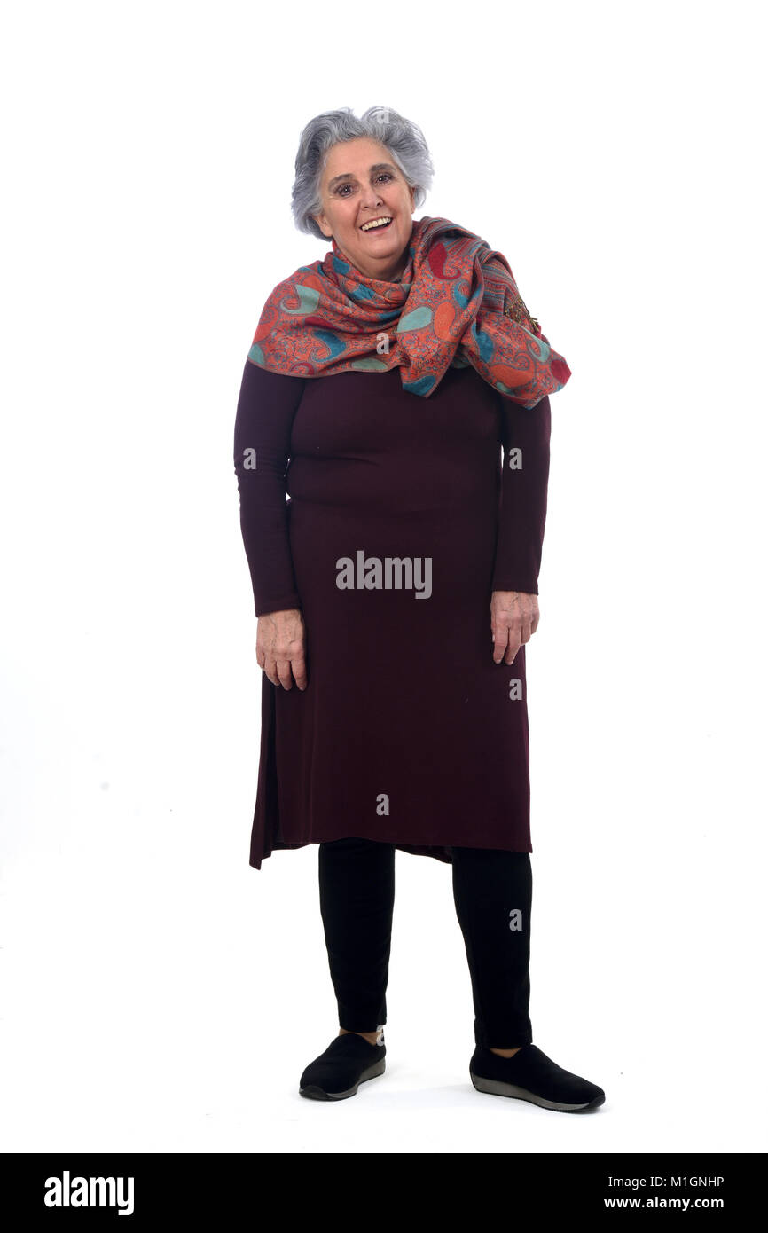 Older woman smile studio full body hi-res stock photography and images ...