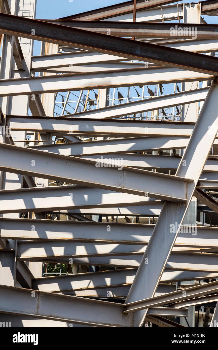 Building metal structures of the future modern complex Stock Photo - Alamy