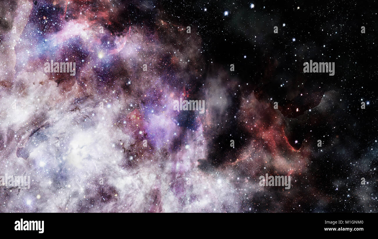 Abstract scientific background - galaxy and nebula in space. Elements ...
