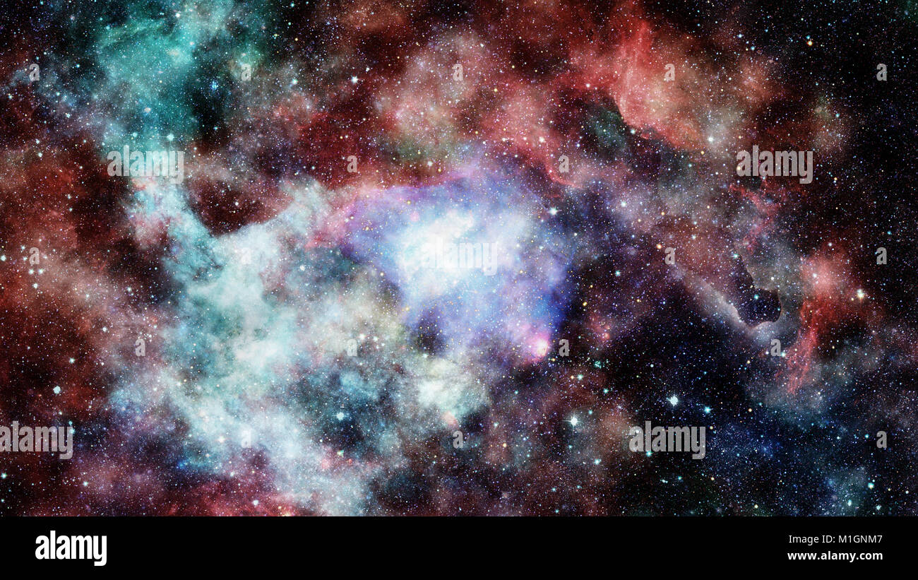 Nebula and stars in outer space. Elements of this image furnished by ...