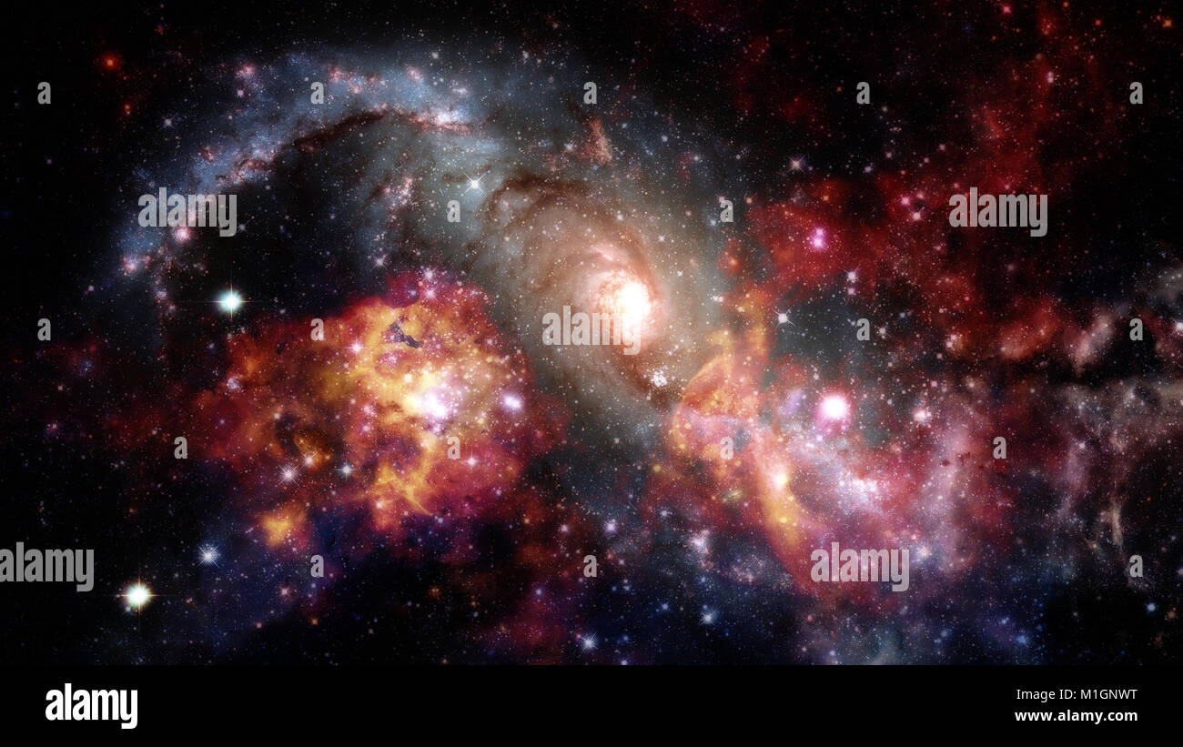 Spiral galaxy in space. Elements of this image furnished by NASA Stock ...
