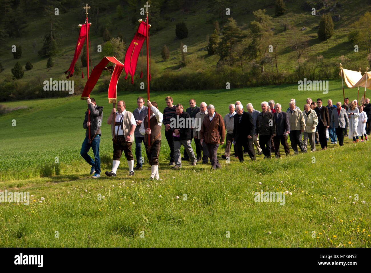 Ascension Day Procession in Bavaria in Germany Stock Photo - Alamy