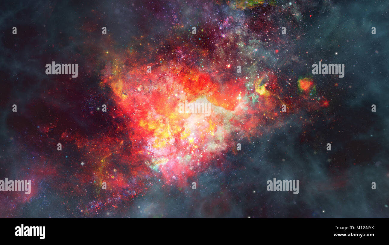 Small part of an infinite star field of space in the Universe. Elements ...