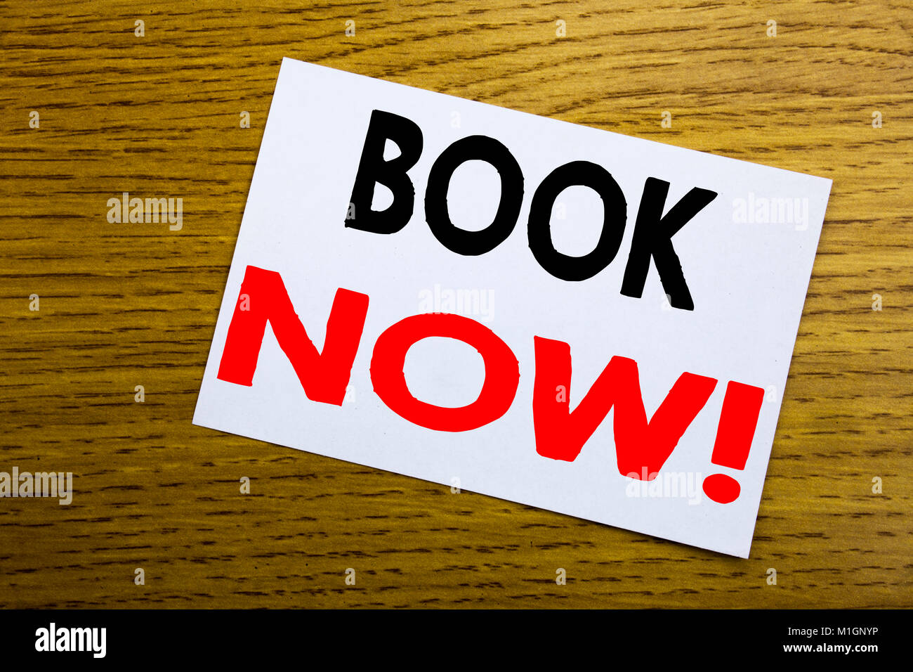 Book Now. Business concept for Reservation Booking written on sticky ...
