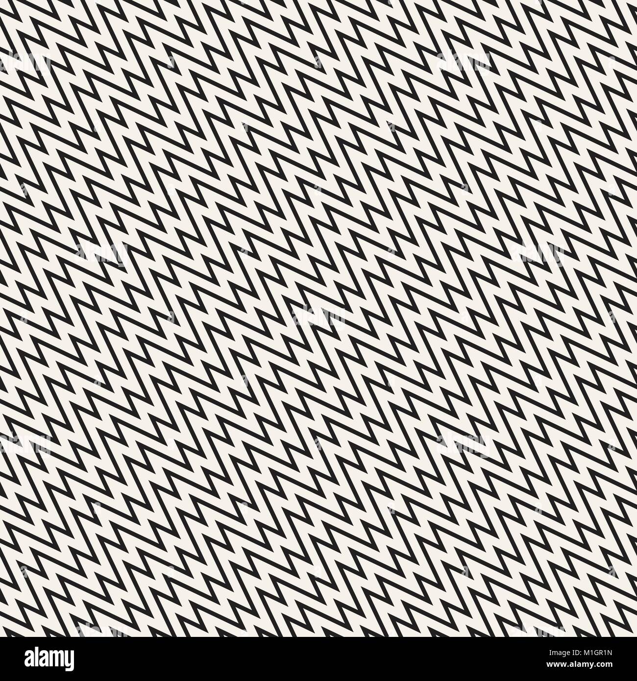 Seamless zig zag geometric pattern. Classic black and white chevron ...