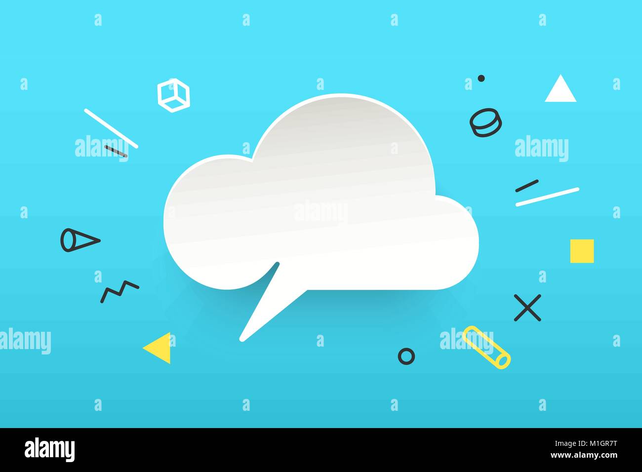 Cloud. Banner, speech bubble Stock Vector Image & Art - Alamy