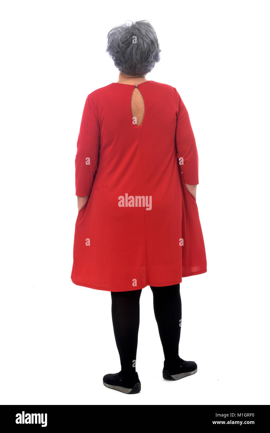 Old woman and grey hair and rear view Cut Out Stock Images & Pictures ...