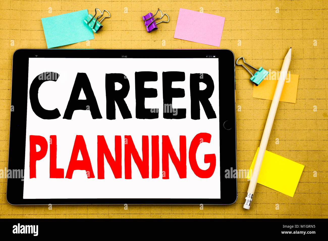 Hand writing text caption inspiration showing Career Planning. Business ...