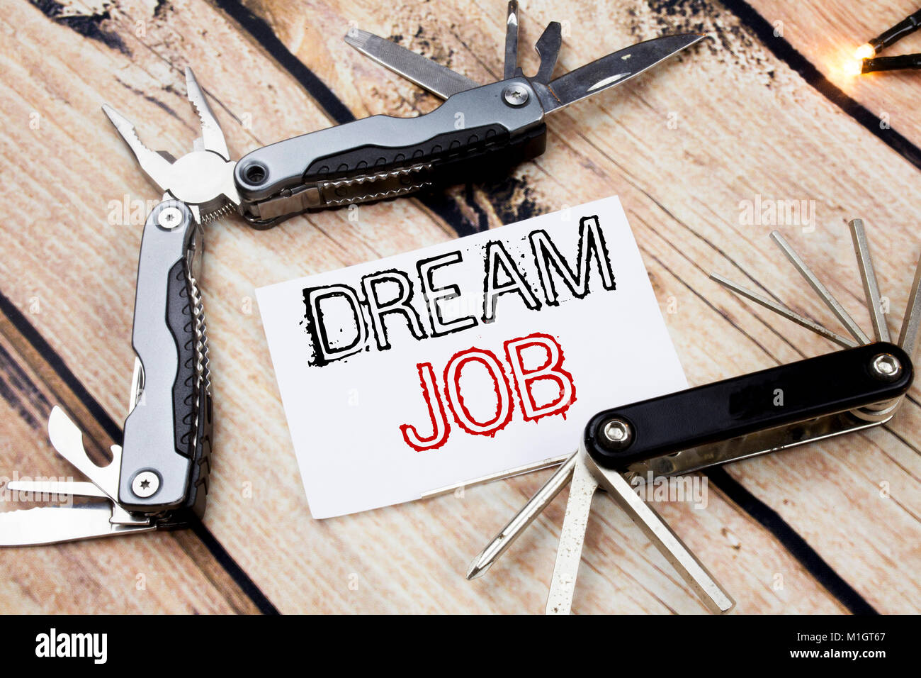 Conceptual hand writing text caption inspiration showing Dream Job ...