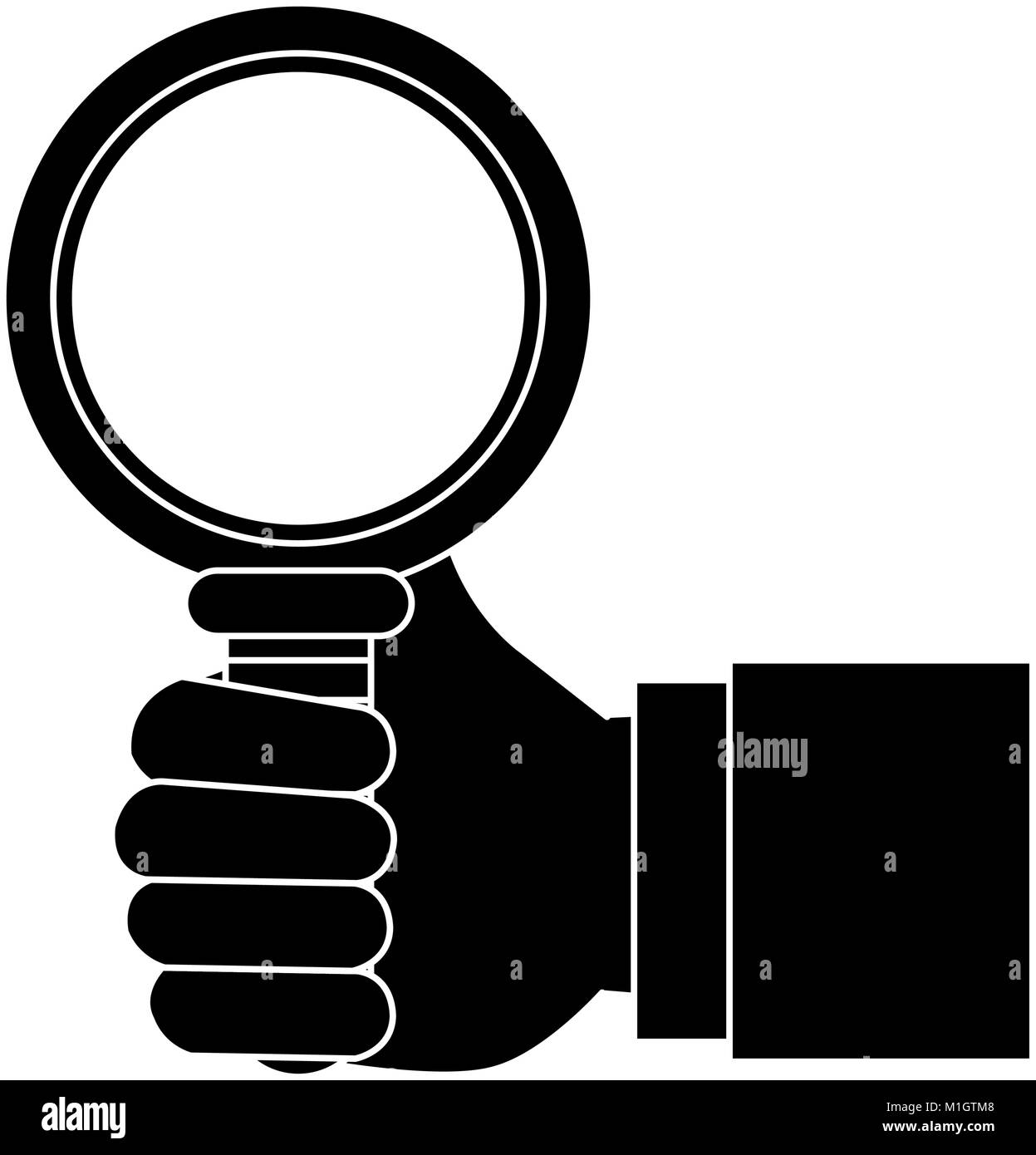 Hand with magnifying glass Stock Vector Image & Art - Alamy