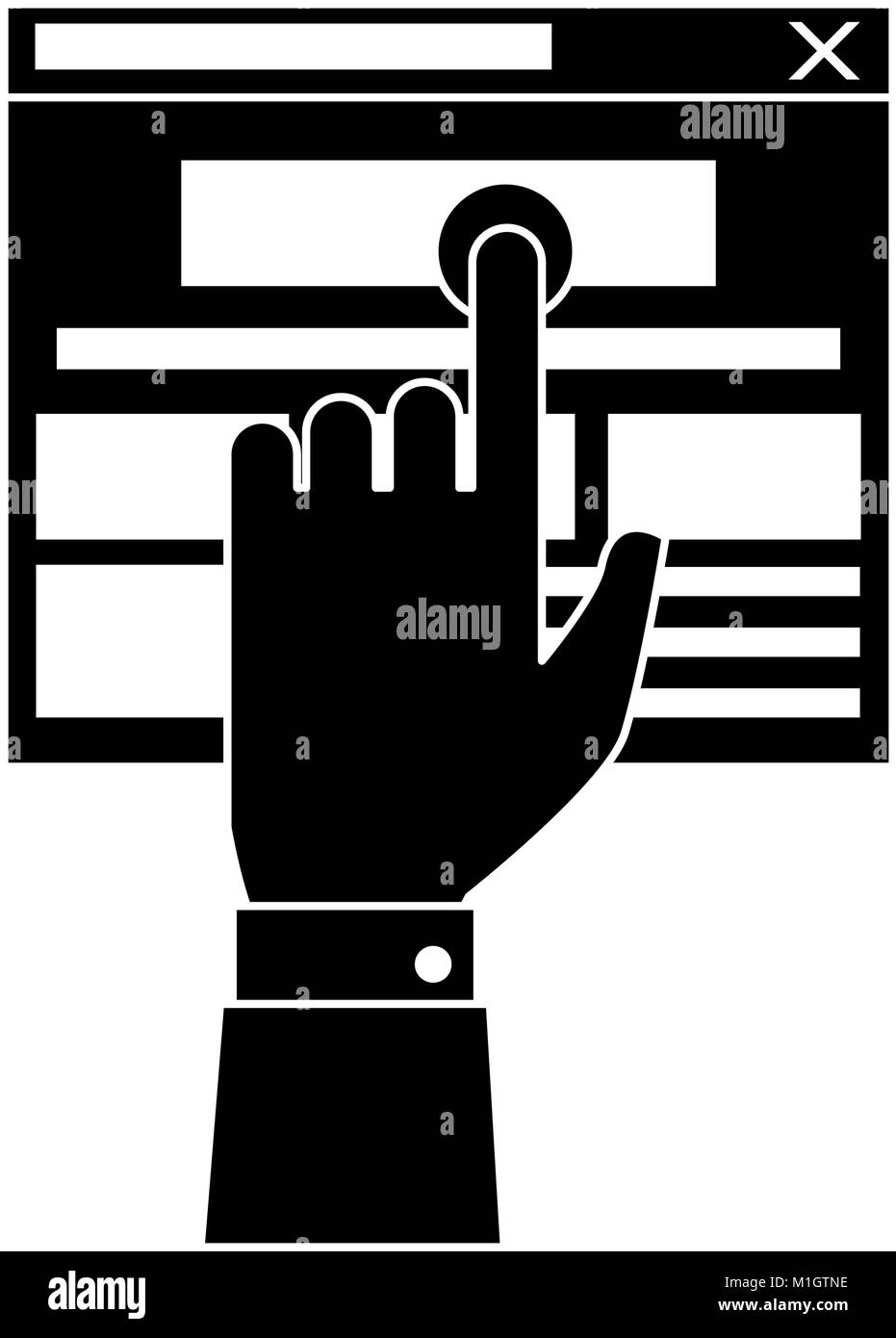 Touching object Stock Vector Images - Alamy