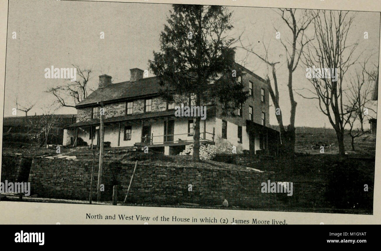 This 1897 genealogical work traces the family history of Andrew Moore ...