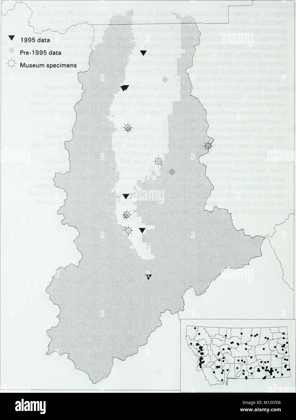 The 1995 amphibian and reptile survey of the Bitterroot National Forest documents species ...