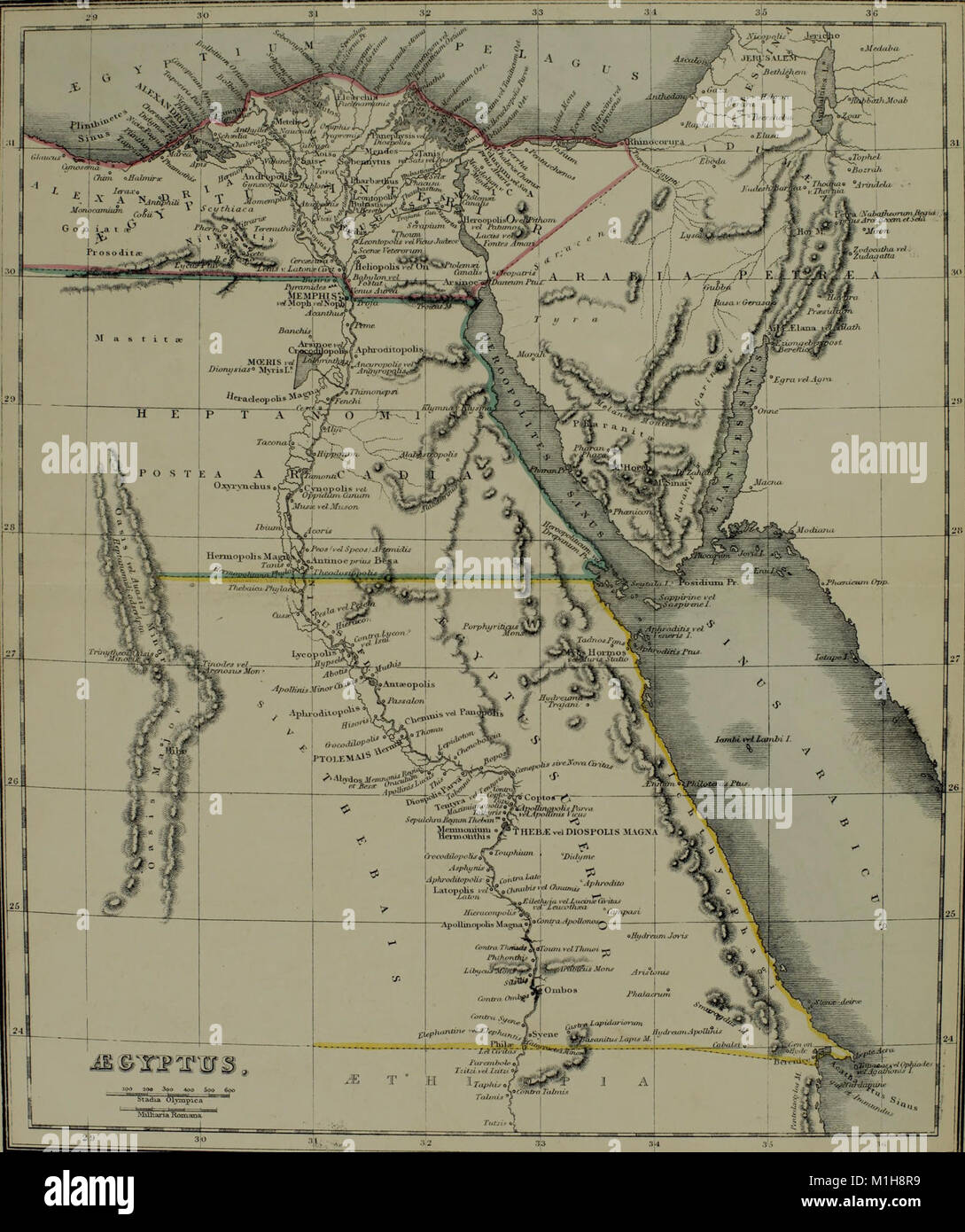 This classical atlas features 25 maps illustrating ancient geography ...