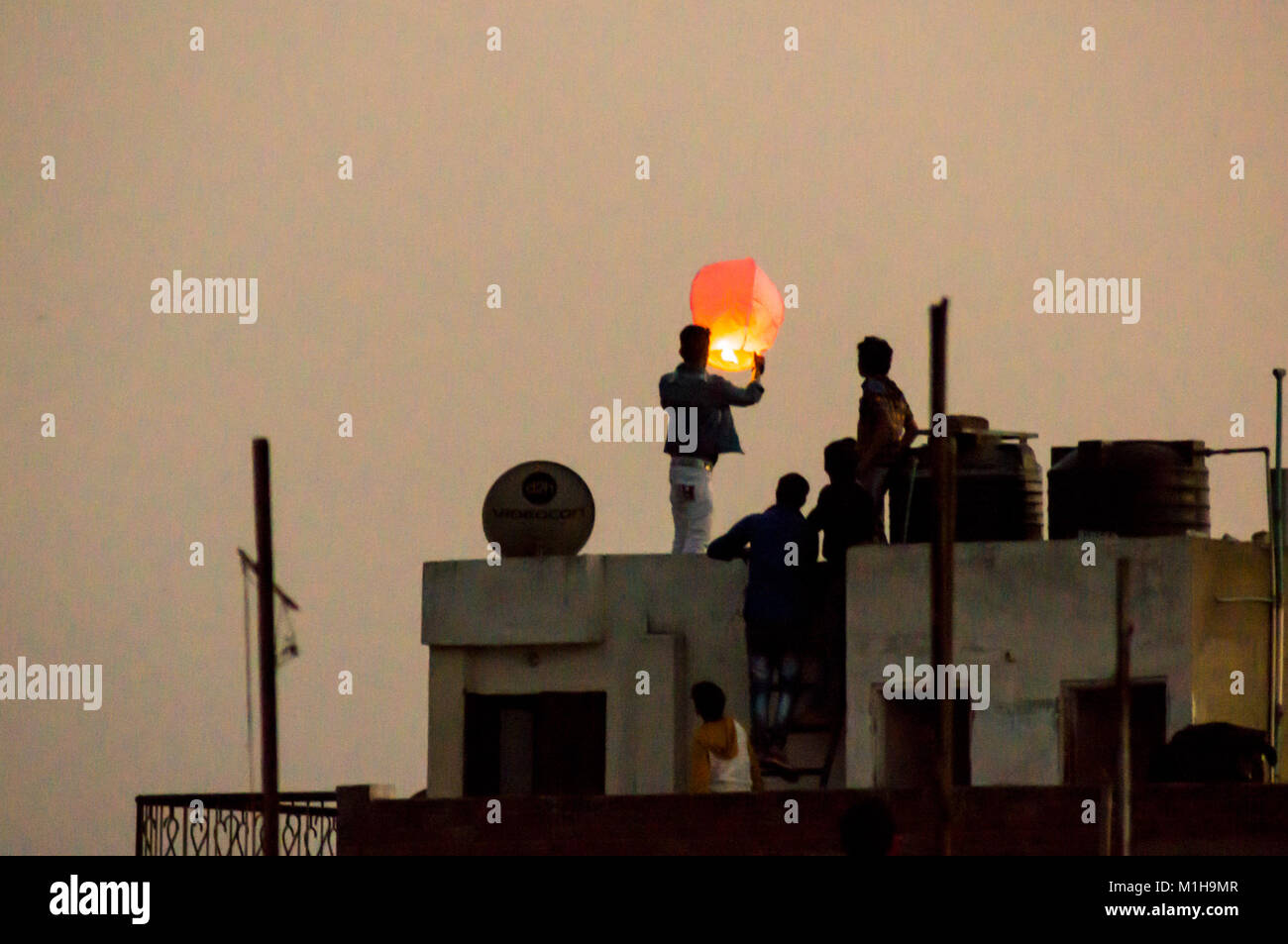 Sky lanterns india hi-res stock photography and images - Alamy