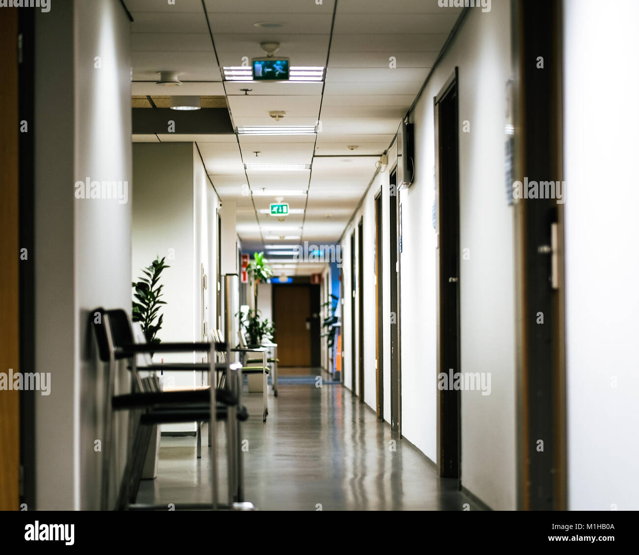 Corridor in commercial building Stock Photo - Alamy
