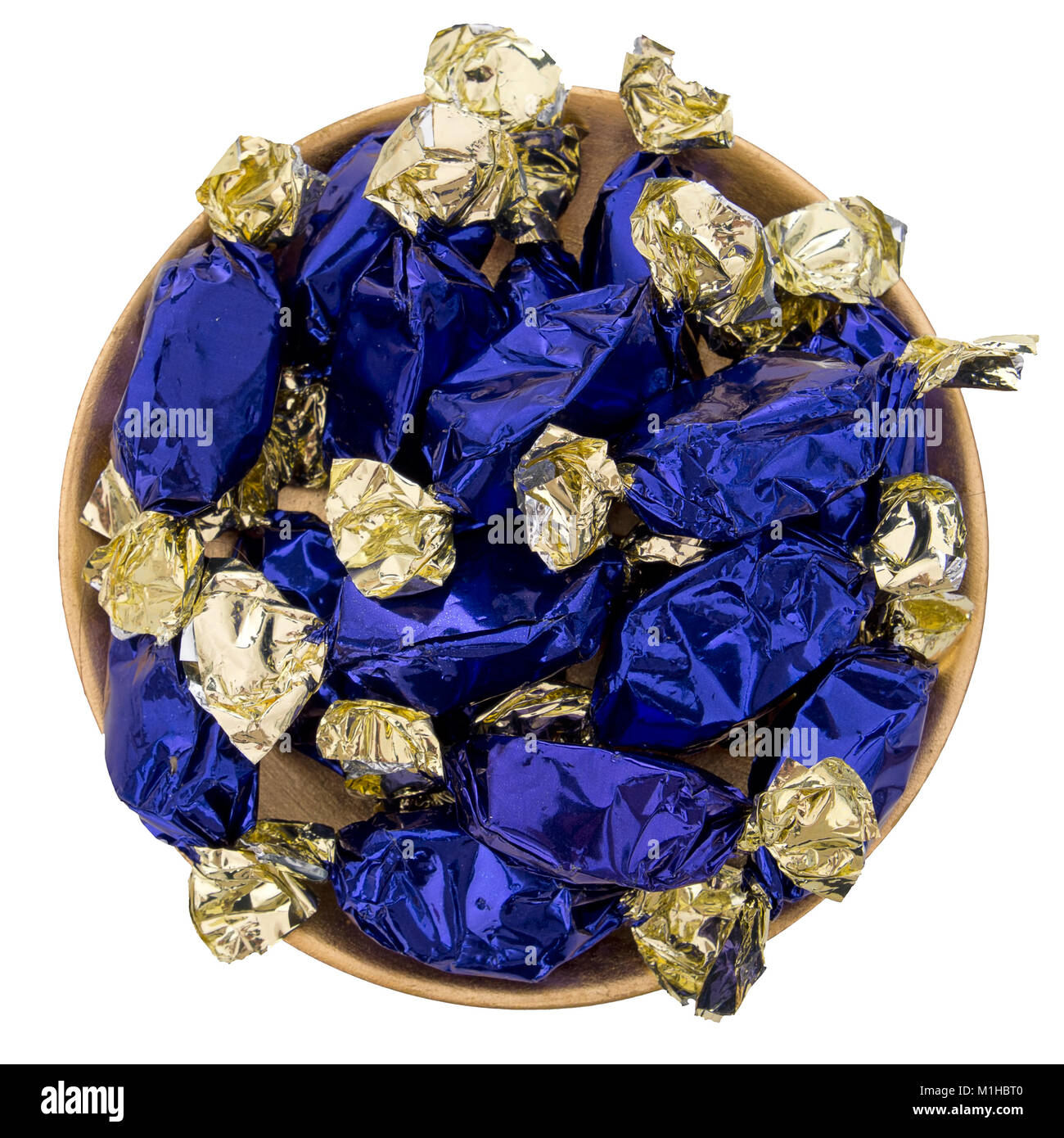 On gold colour plate Stock Photo - Alamy