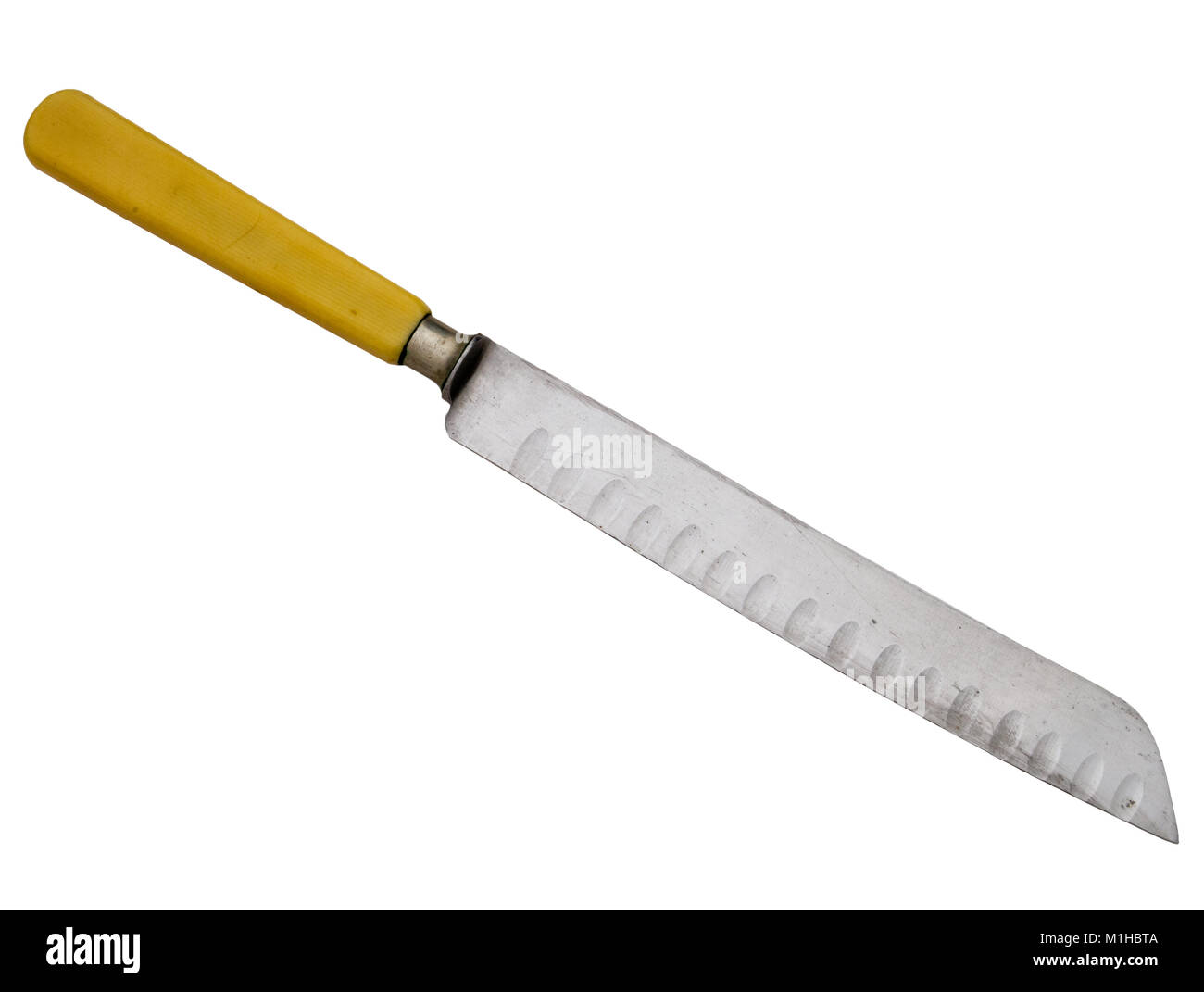 Isolated on white. Bone handle Stock Photo - Alamy