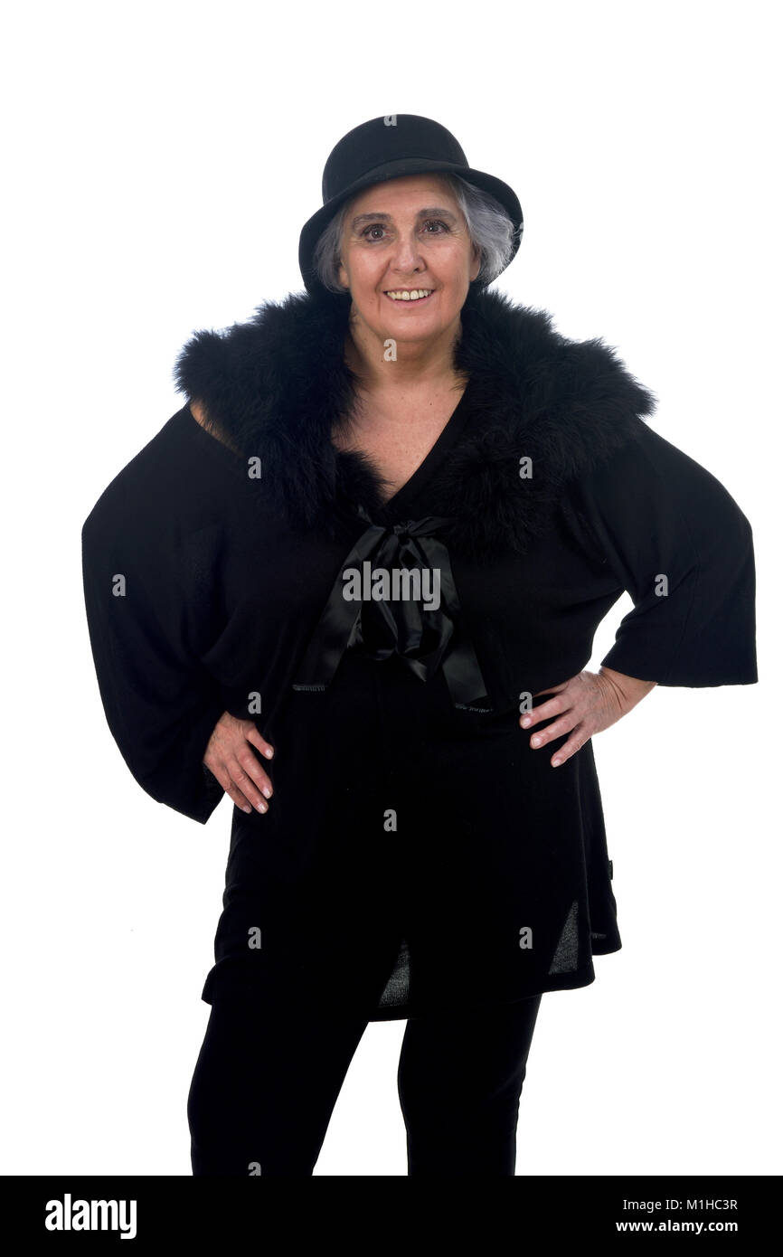 Old woman funny hat Cut Out Stock Images & Pictures - Alamy